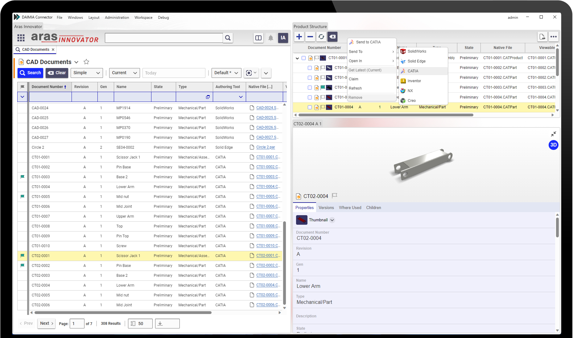 CAD/CAM Connector for Aras Innovator